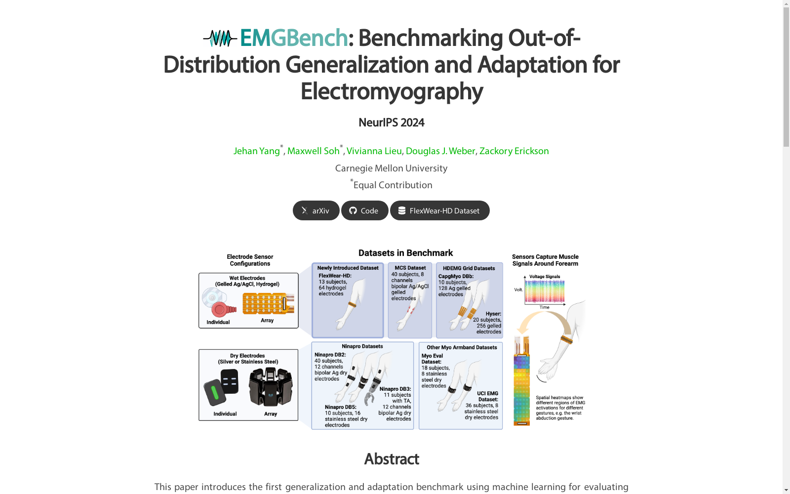 EMGBench|肌电图数据集|机器学习数据集