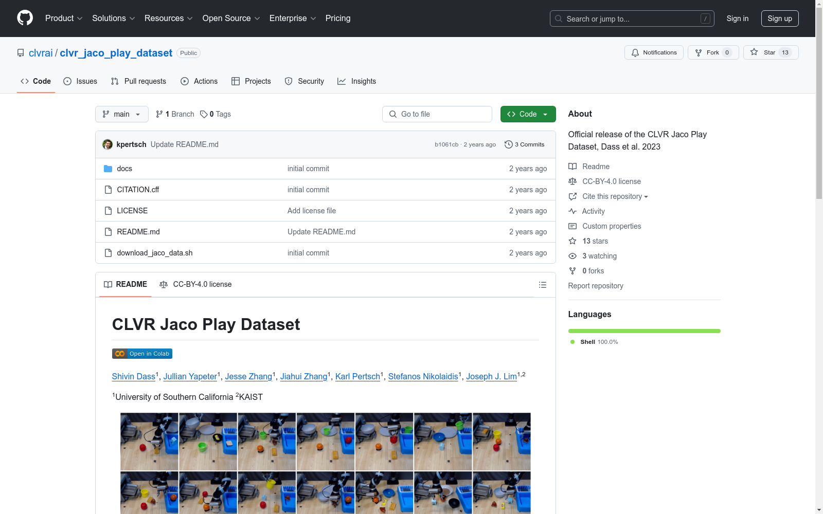 CLVR Jaco Play Dataset|机器人遥控数据集|自然语言处理数据集