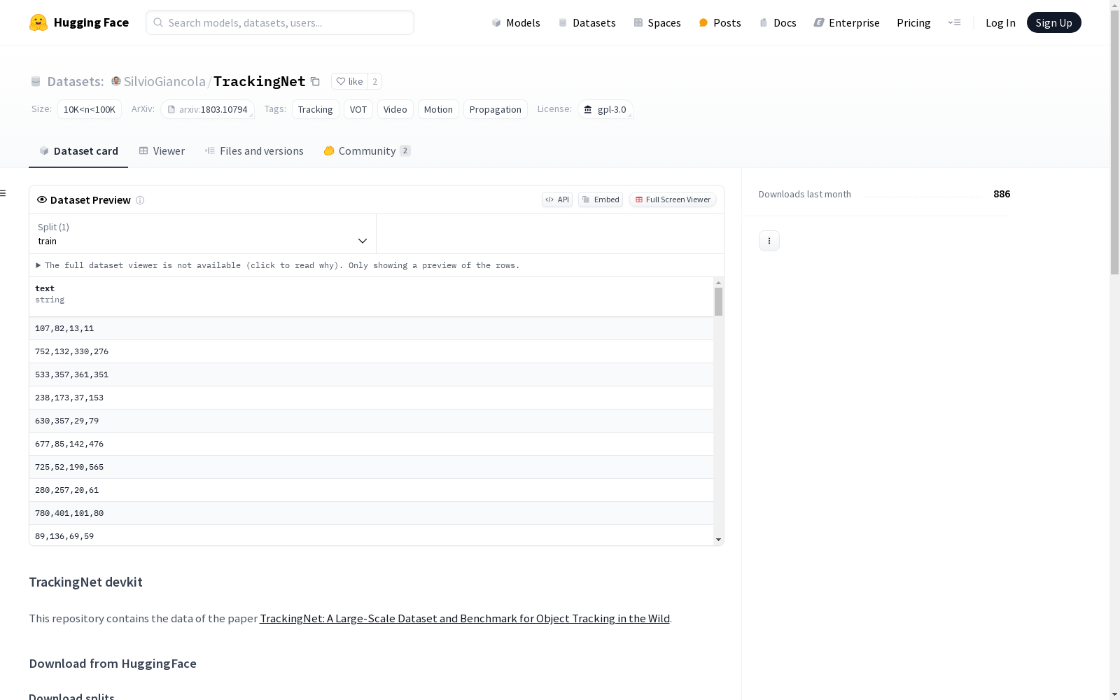 TrackingNet|对象跟踪数据集|数据集基准测试数据集