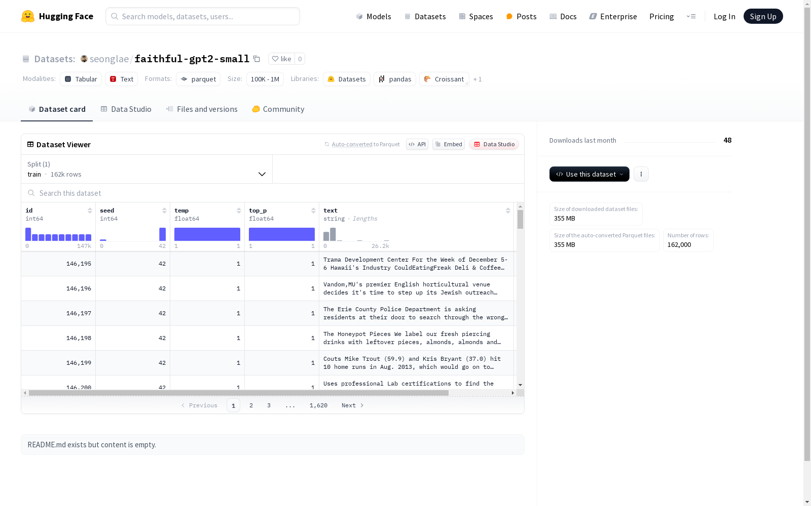 发布 faithful-gpt2-small 数据集, 应用在 自然语言处理、机器学习 领域