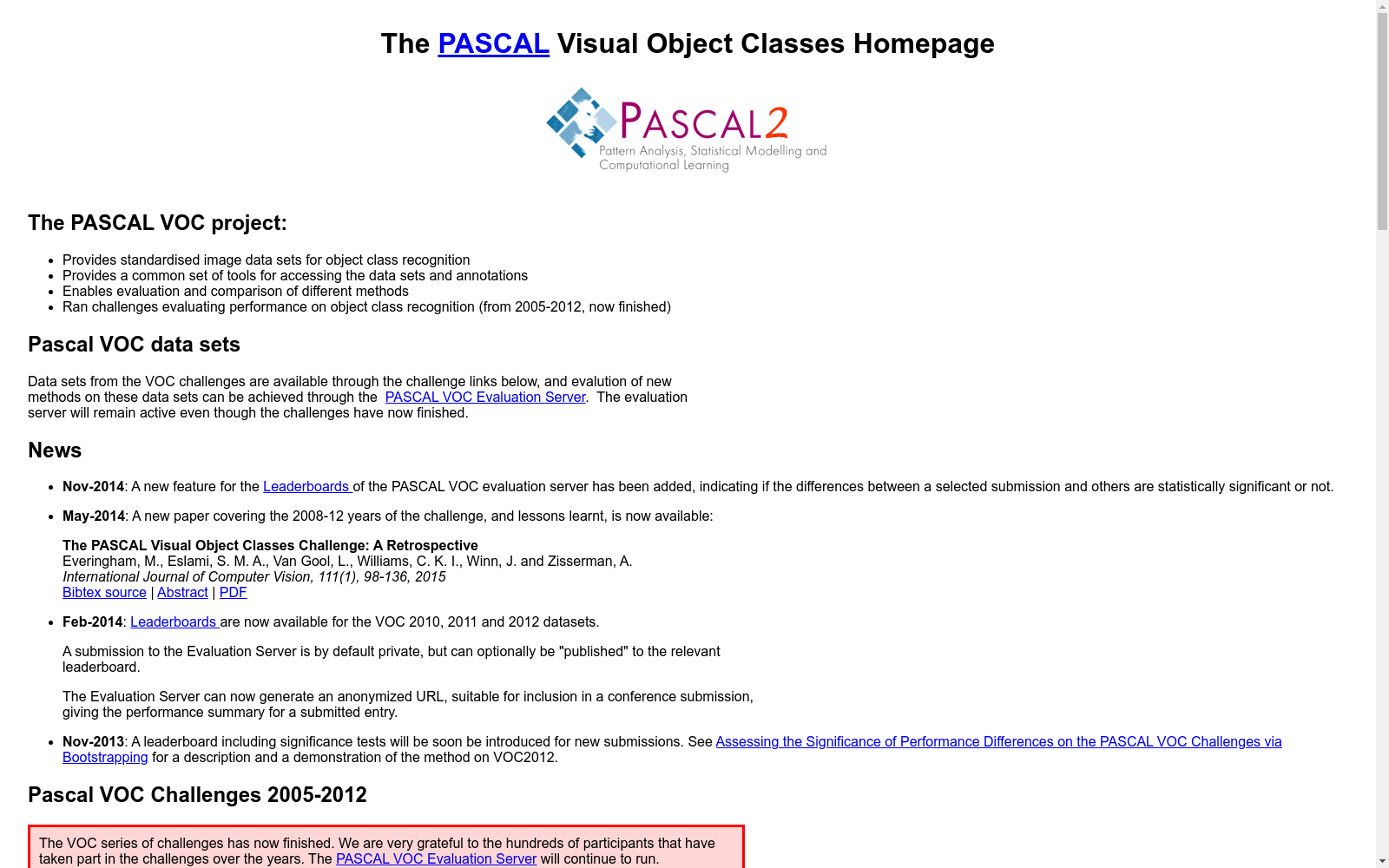 Pascal VOC (Visual Object Classes)|计算机视觉数据集|图像处理数据集