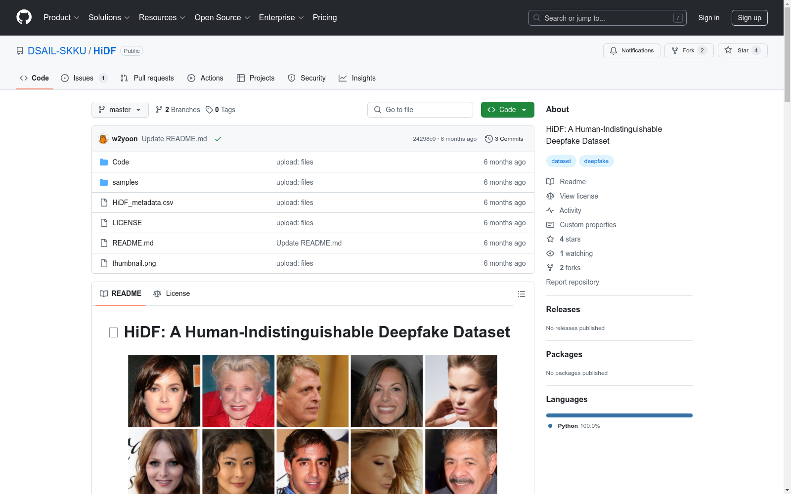 HiDF|深度伪造检测数据集|人工智能安全数据集