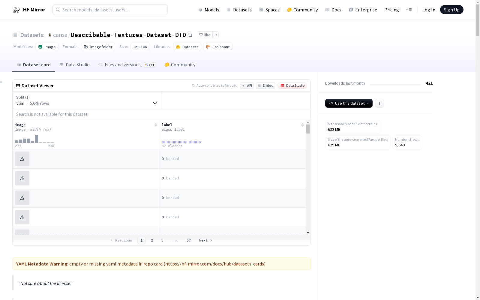 cansa/Describable-Textures-Dataset-DTD|纹理分析数据集|计算机视觉数据集