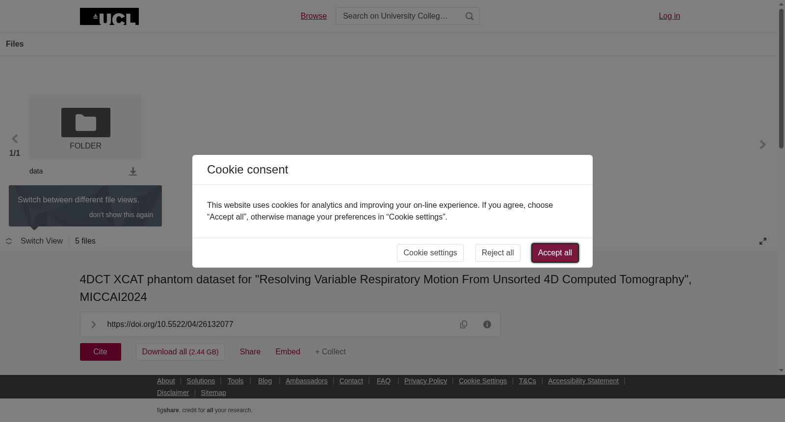 4DCT XCAT phantom dataset for "Resolving Variable Respiratory Motio...