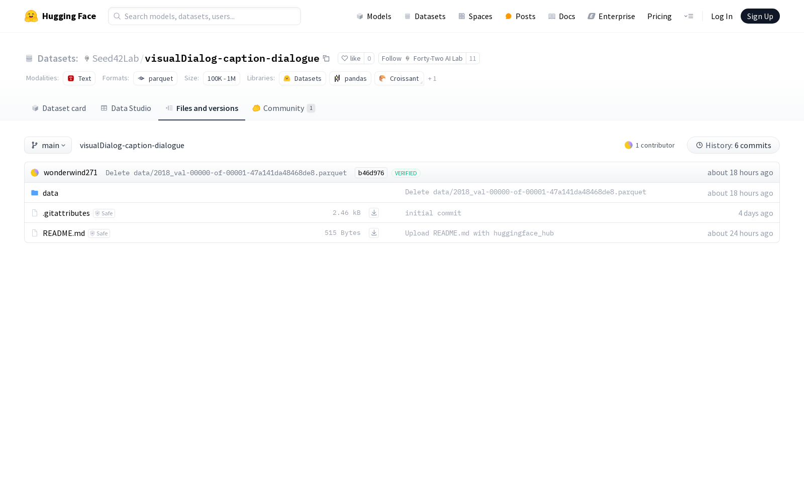发布 visualDialog-caption-dialogue 数据集, 应用在 计算机视觉、自然语言处理 领域