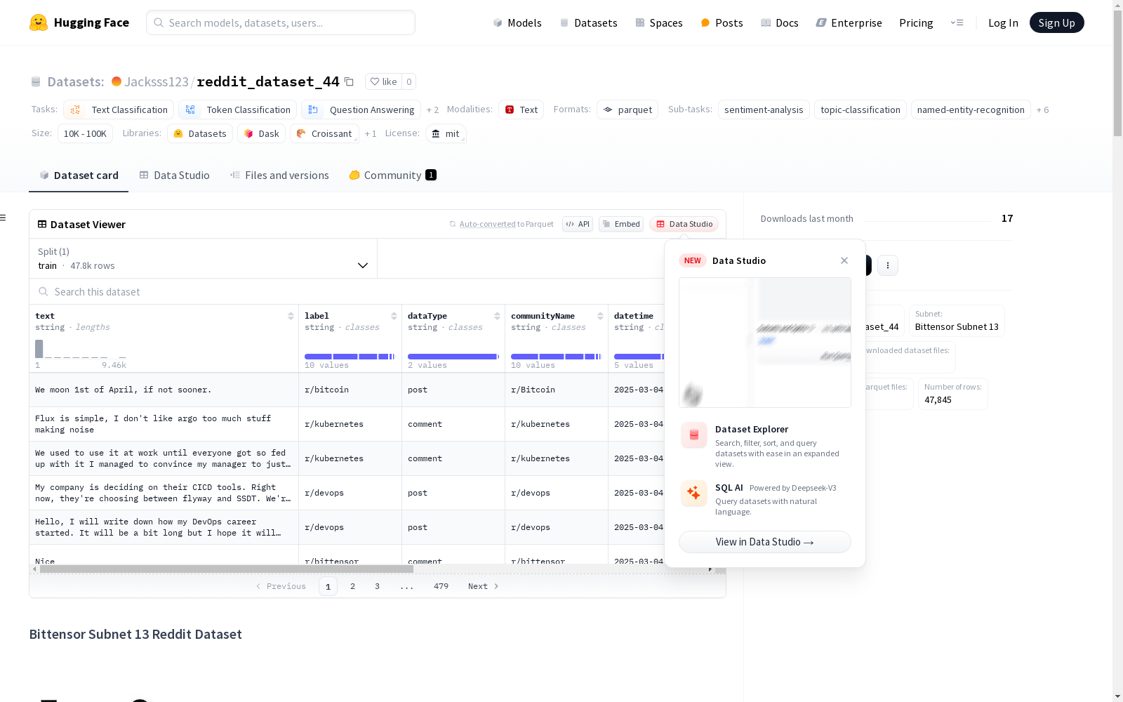 reddit_dataset_44|自然语言处理数据集|社交媒体分析数据集
