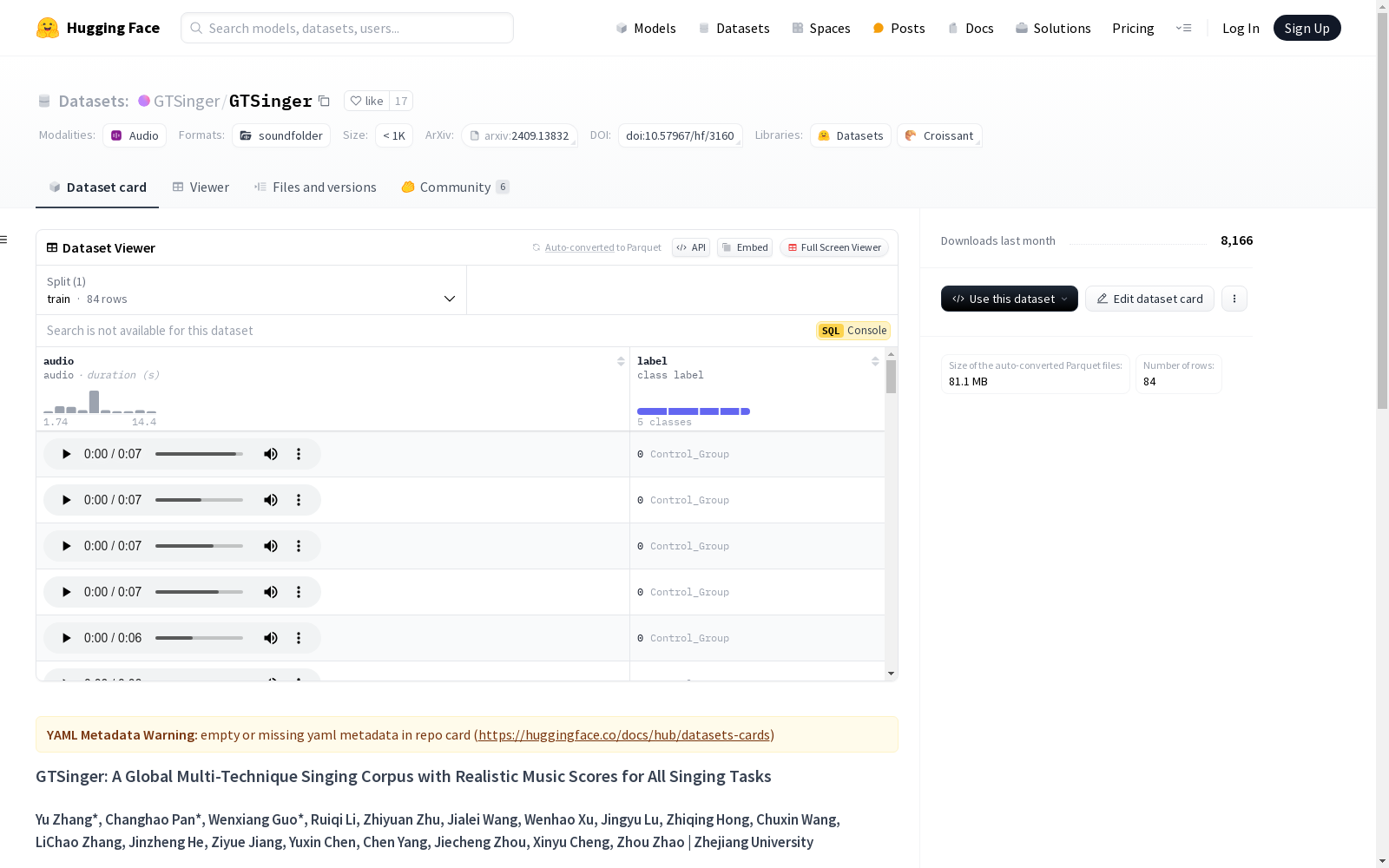 GTSinger|歌唱技术数据集|语音处理数据集