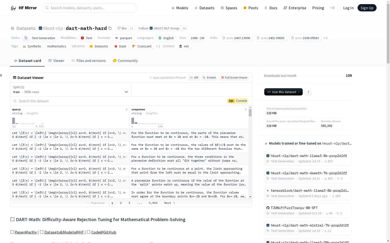 hkust-nlp/dart-math-hard|数学问题解答数据集|数据集构建数据集