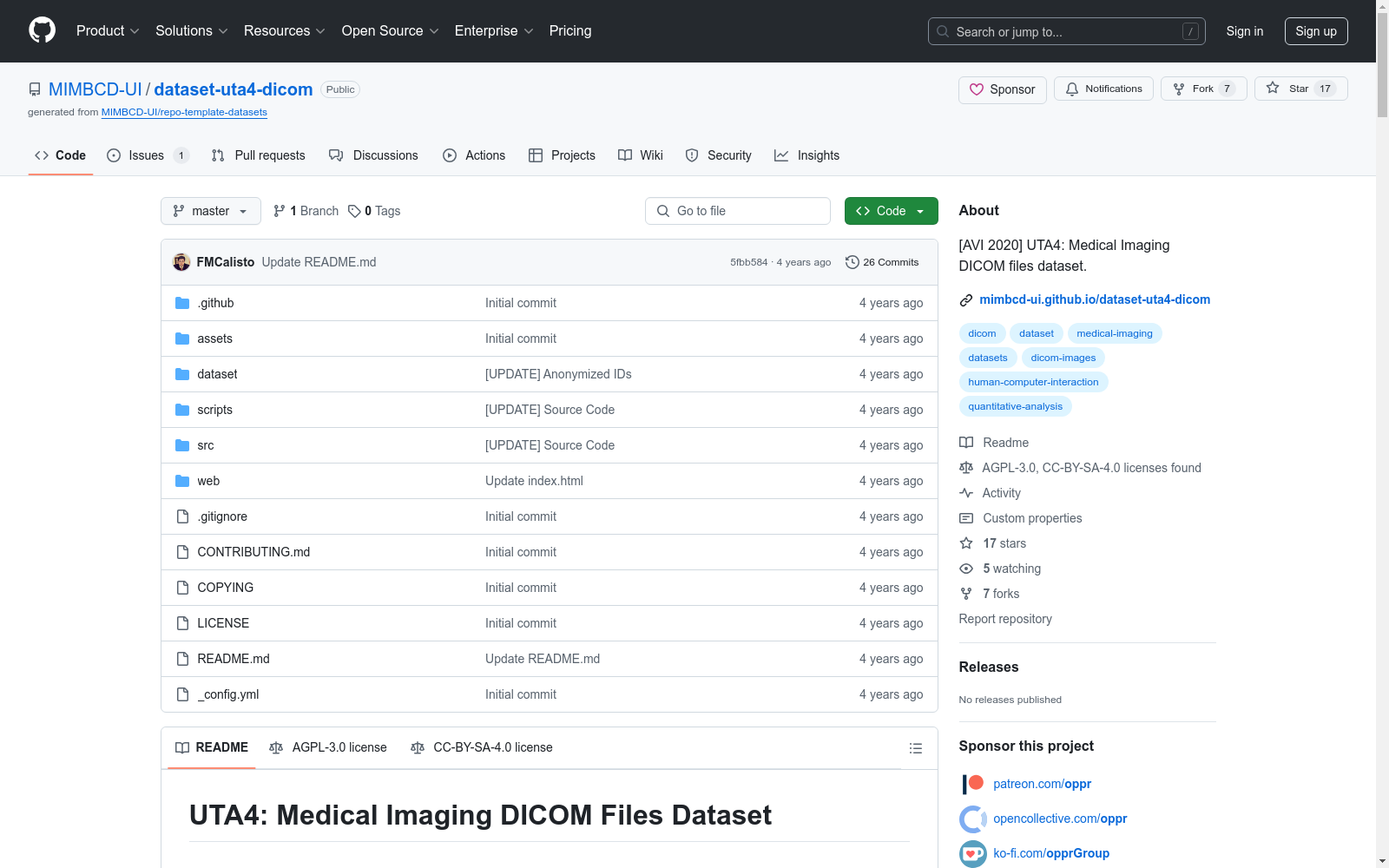 UTA4: Medical Imaging DICOM Files Dataset|医学影像数据集|DICOM数据集
