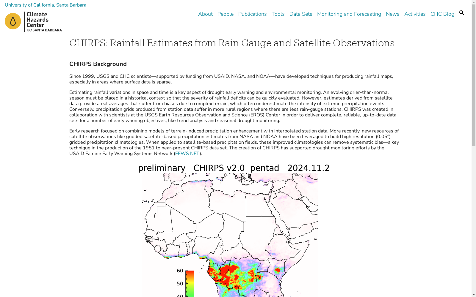 CHIRPS|气象数据数据集|气候变化数据集