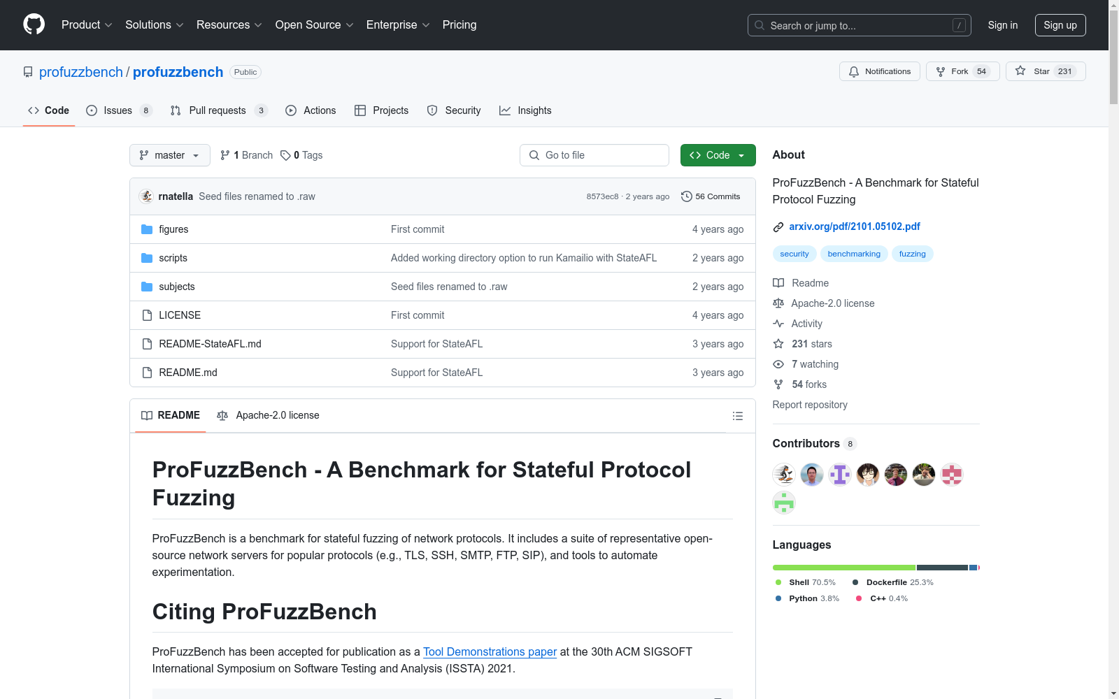 ProFuzzBench|网络协议安全数据集|模糊测试数据集