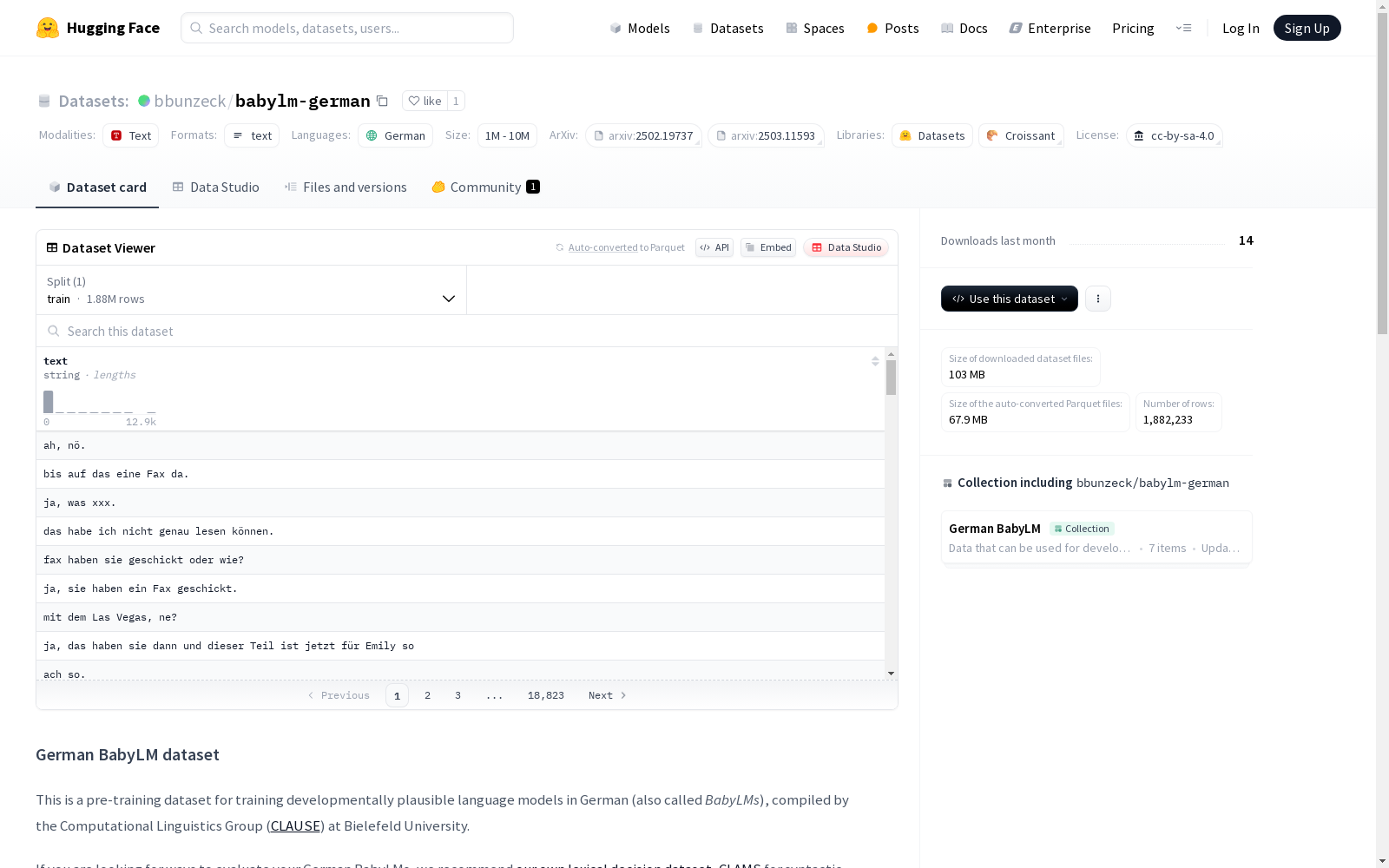 babylm-german|自然语言处理数据集|语言模型数据集