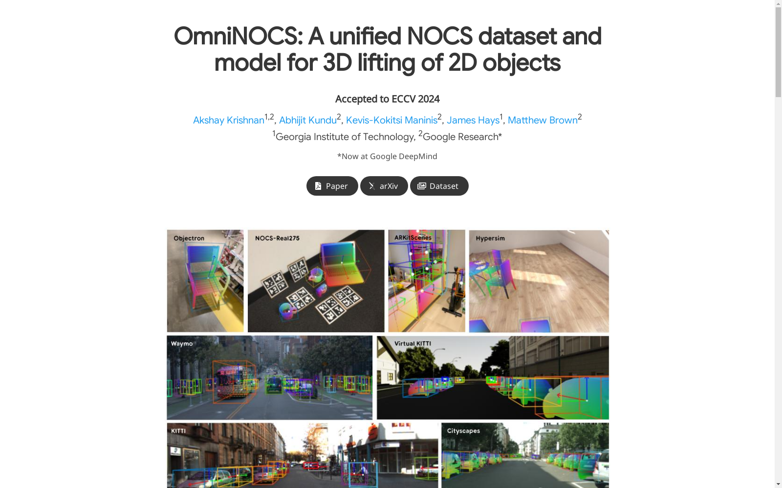 OmniNOCS|3D场景理解数据集|自动驾驶数据集