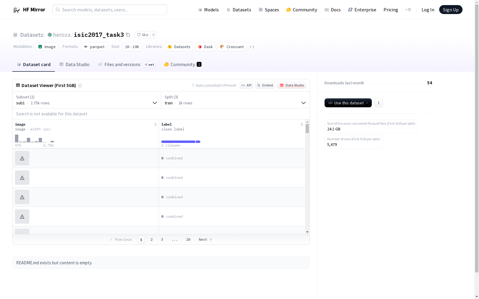 heroza/isic2017_task3|皮肤病变识别数据集|图像分类数据集