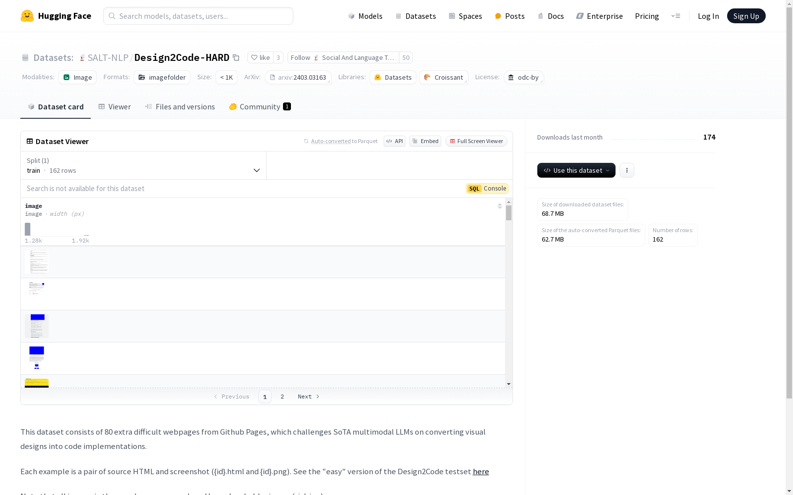 Design2Code-HARD|多模态学习数据集|代码生成数据集