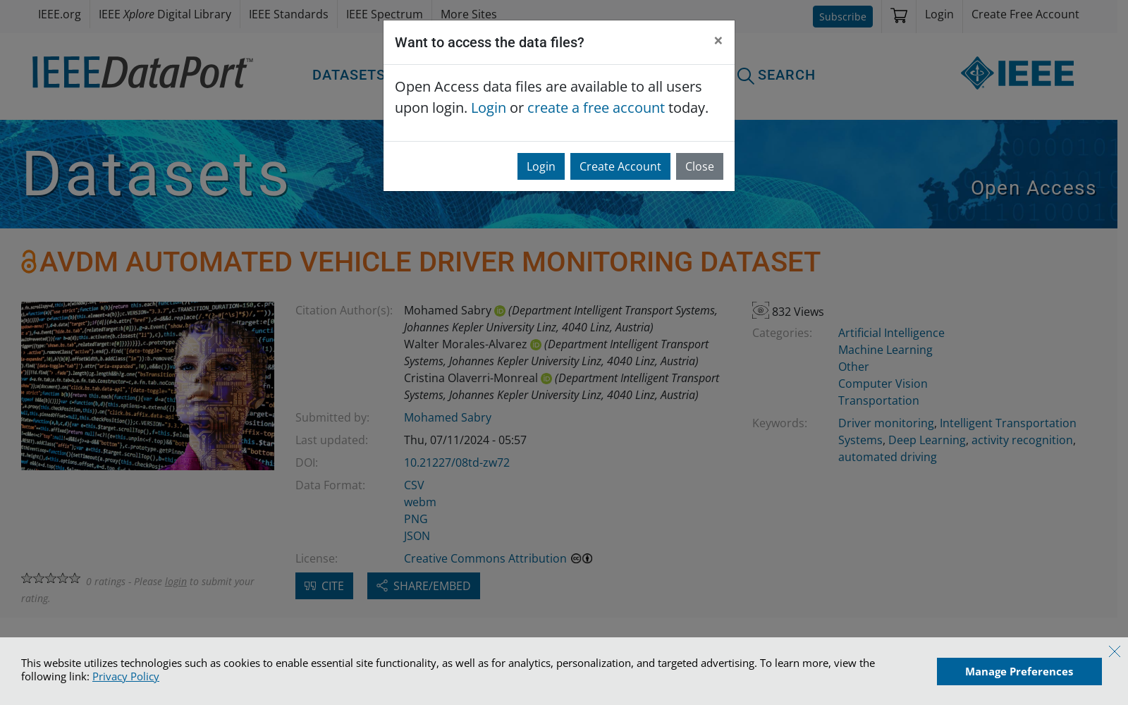 JKU-ITS Automated Vehicle Driver Monitoring (AVDM) dataset|自动驾驶数据集|驾驶员监控数据集
