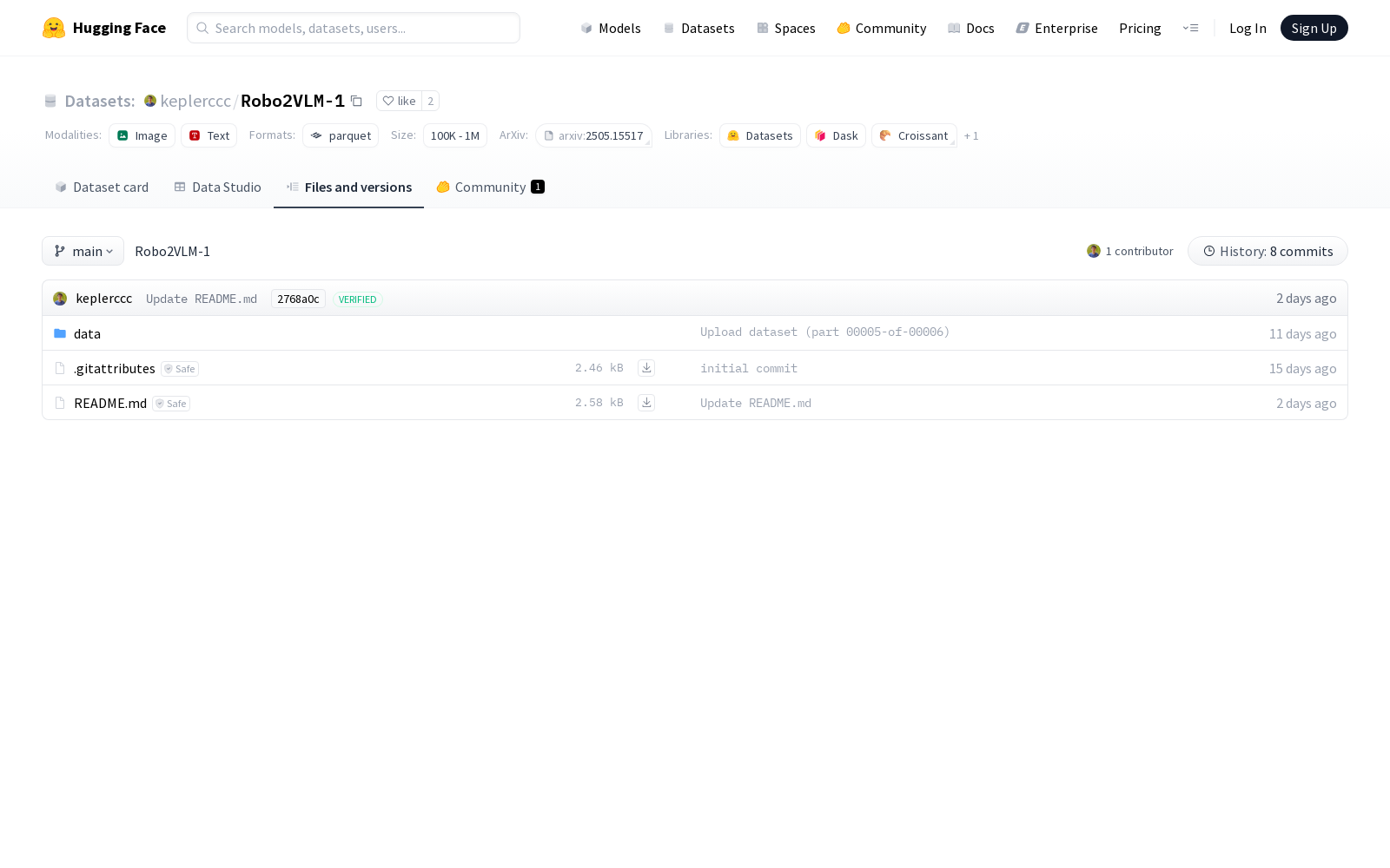 加利福尼亚大学伯克利分校 发布 Robo2VLM-1 数据集, 应用在 机器人操作、视觉语言模型 领域