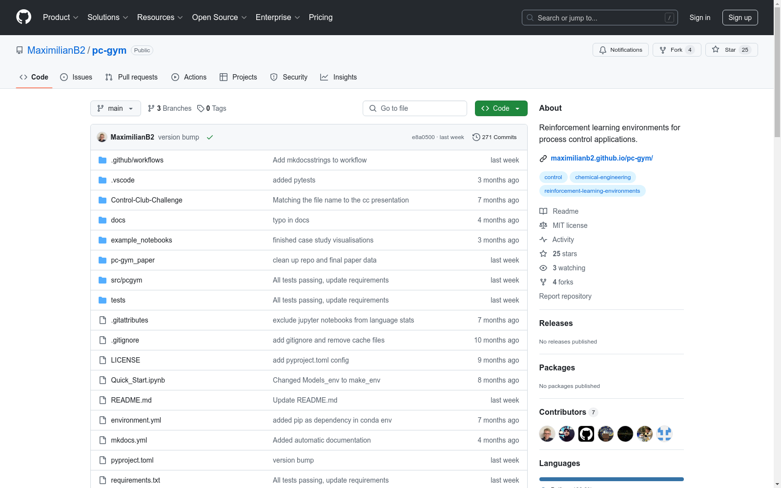 PC-Gym|强化学习数据集|化学工程数据集