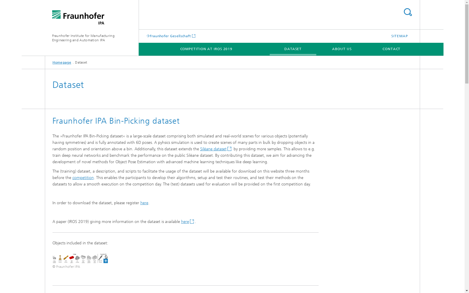 Fraunhofer IPA Bin-Picking dataset|工业自动化数据集|机器视觉数据集