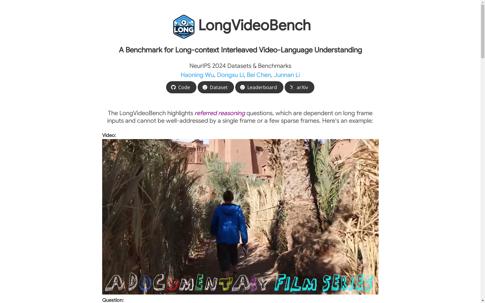 LONGVIDEOBENCH|多模态理解数据集|视频内容分析数据集