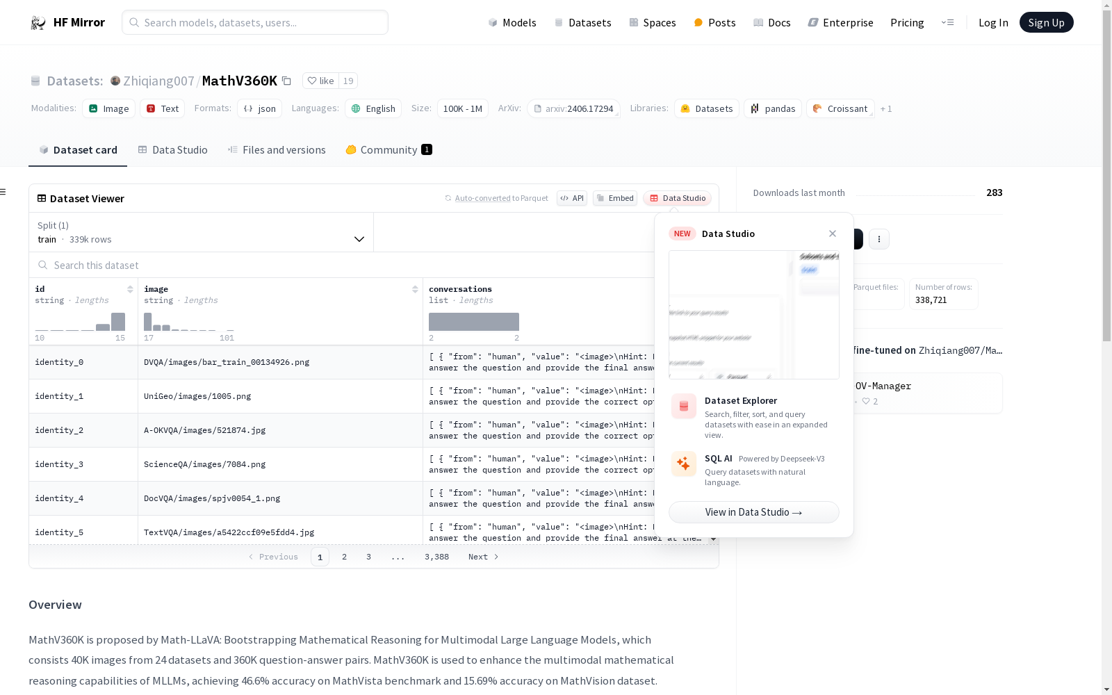 Zhiqiang007/MathV360K|数学推理数据集|多模态学习数据集
