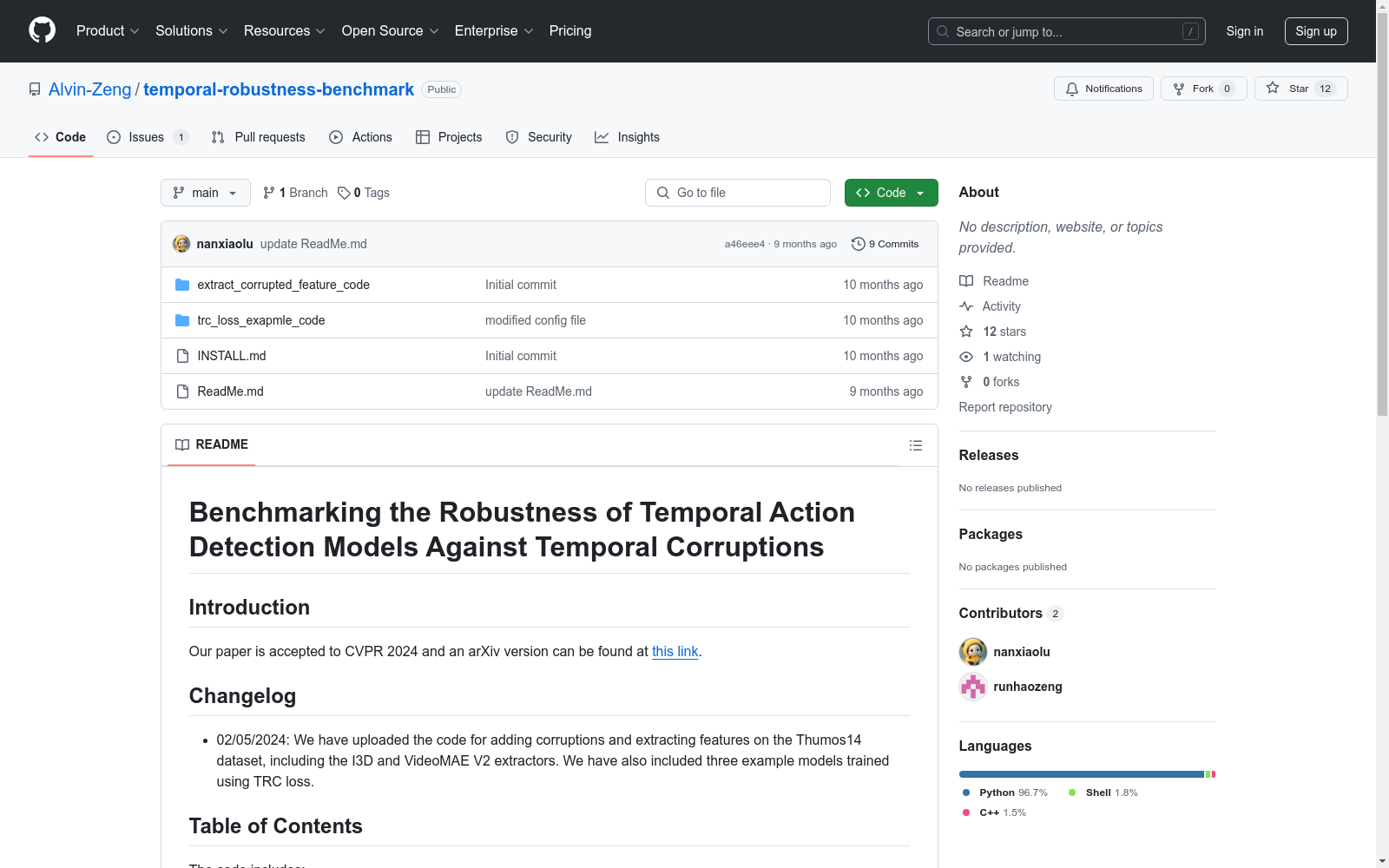 THUMOS14-C, ActivityNet-v1.3-C|时间动作检测数据集|模型鲁棒性数据集