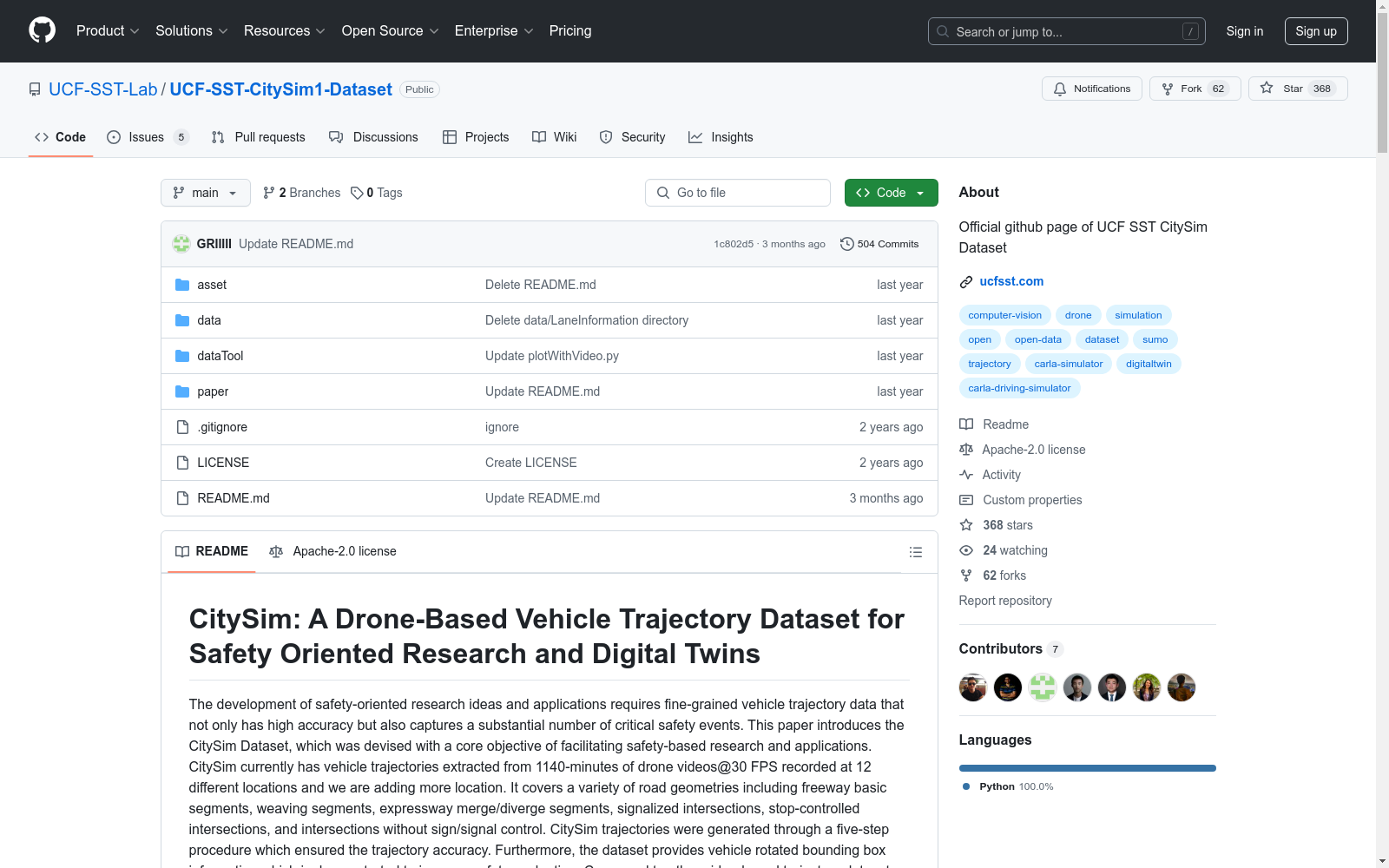 CitySim|城市交通数据集|交通安全数据集