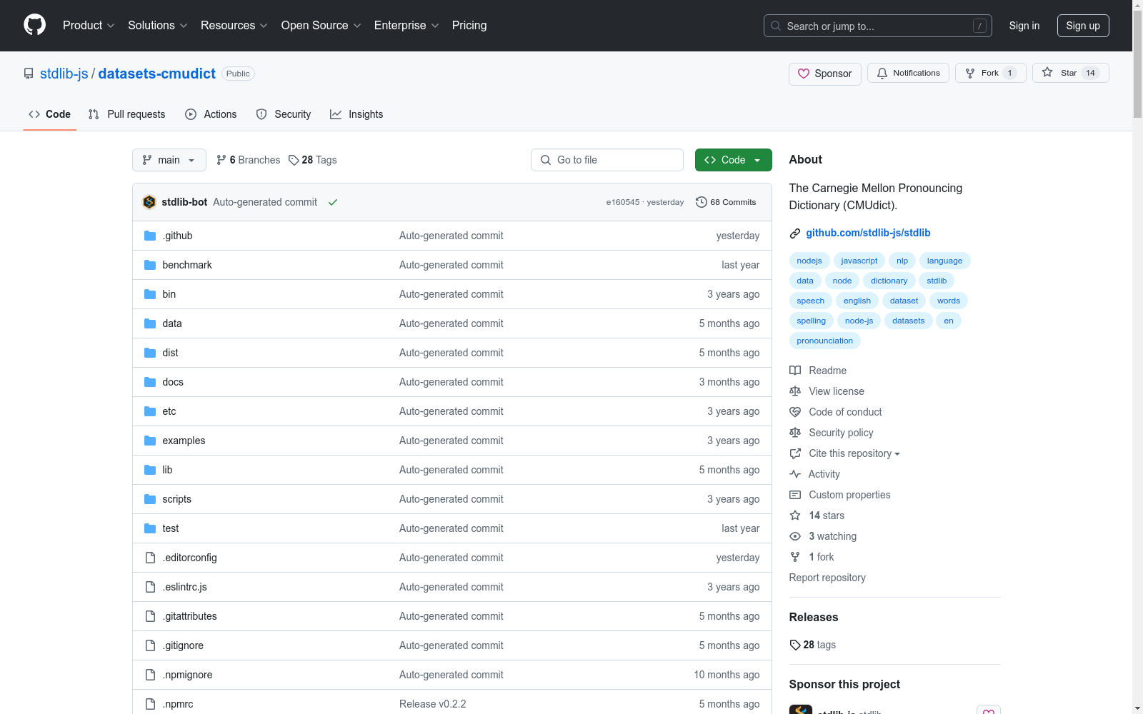 CMUdict|语音识别数据集|自然语言处理数据集