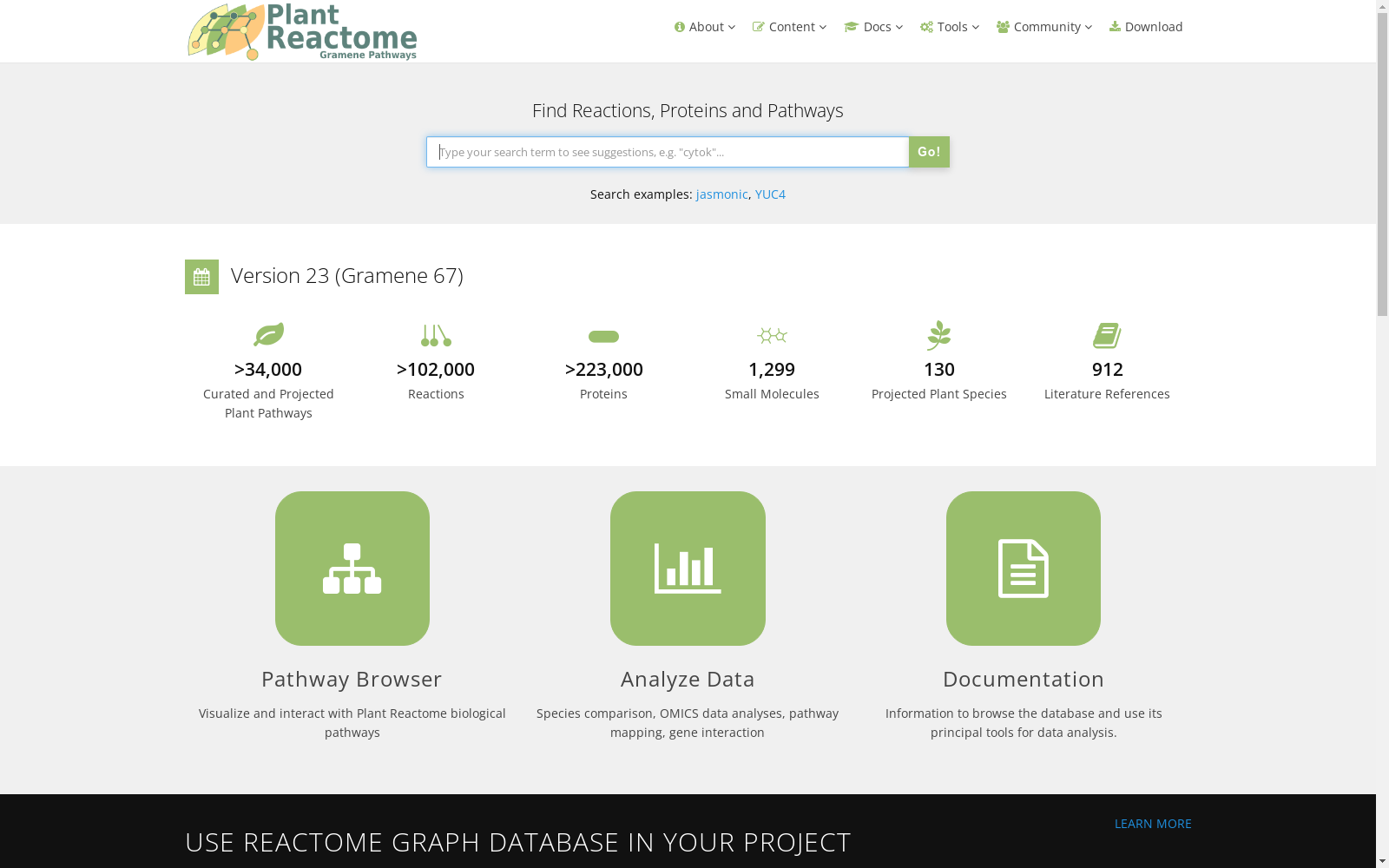The Plant Reactome|植物生物学数据集|分子生物学数据集