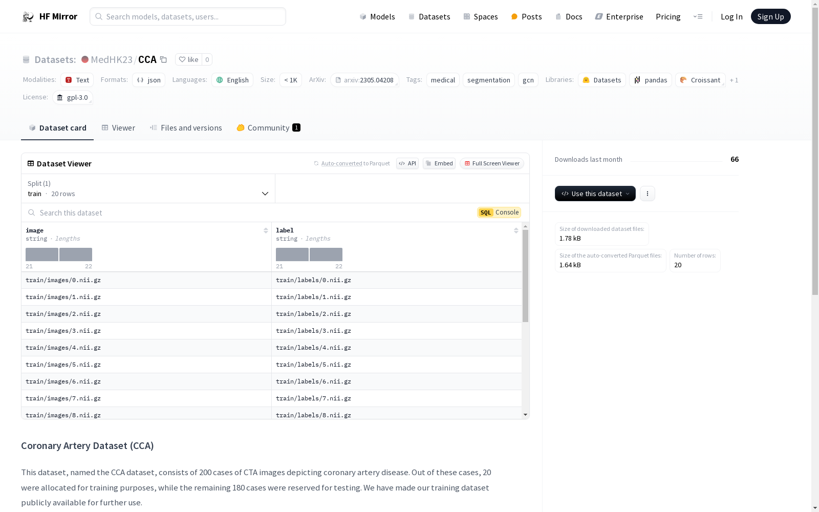 MedHK23/CCA|冠状动脉疾病数据集|医学图像分析数据集