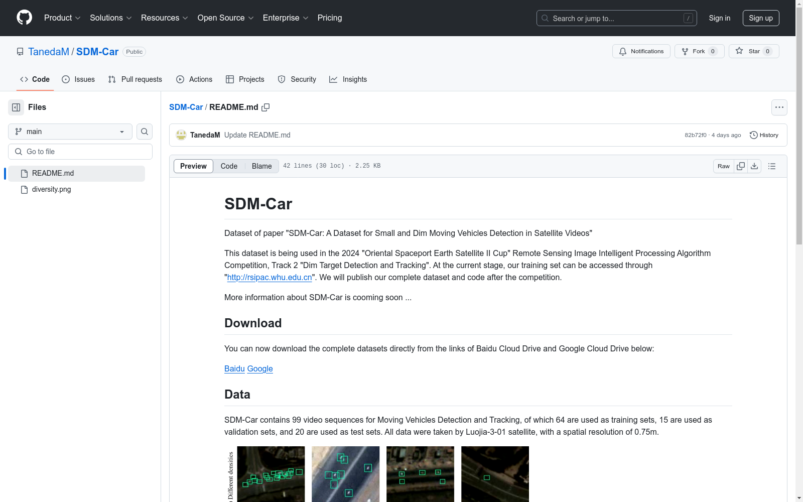 武汉大学 发布 SDM-Car 数据集, 应用在 车辆检测、卫星视频分析 领域