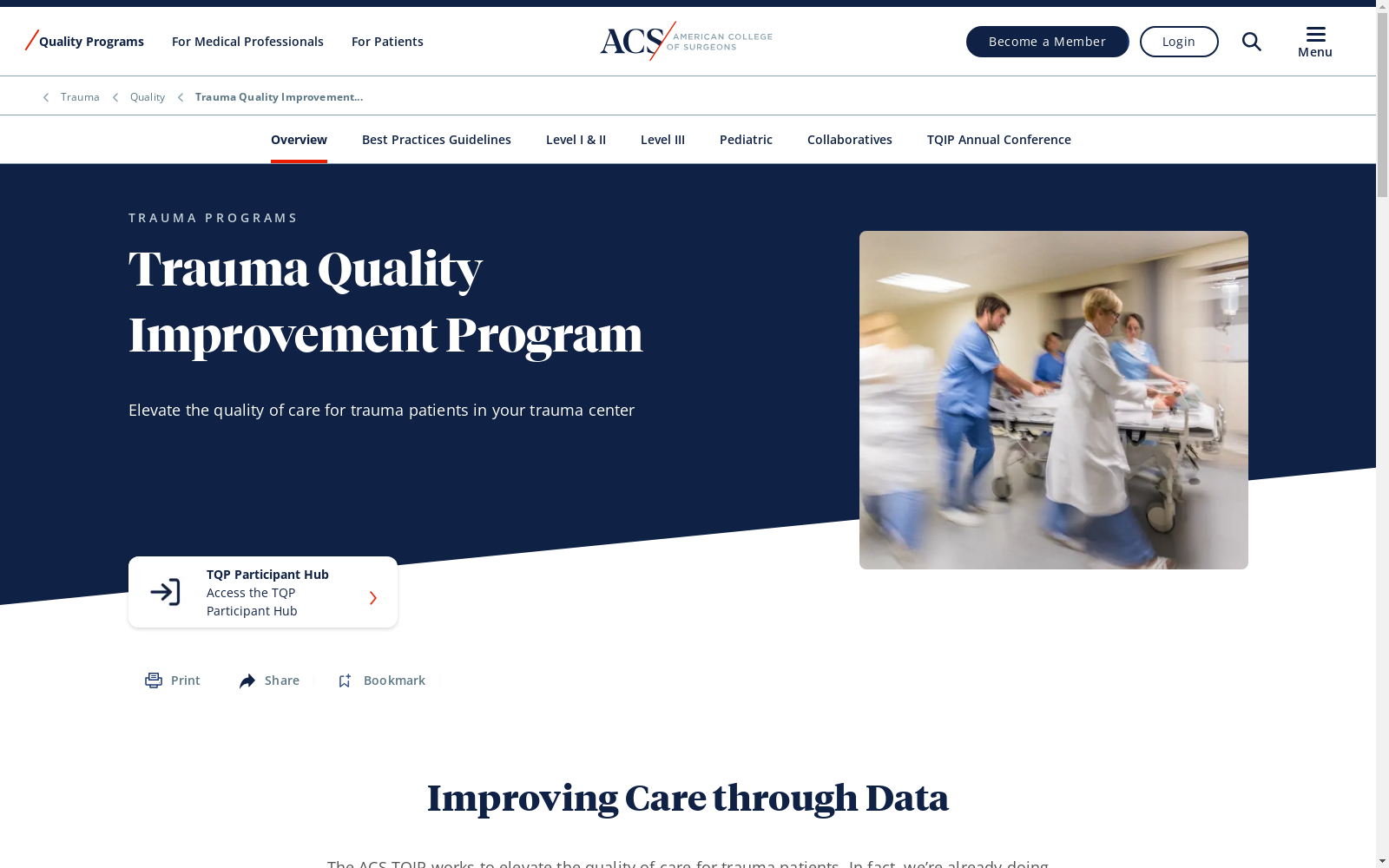 The American College of Surgeons Trauma Quality Improvement Program...
