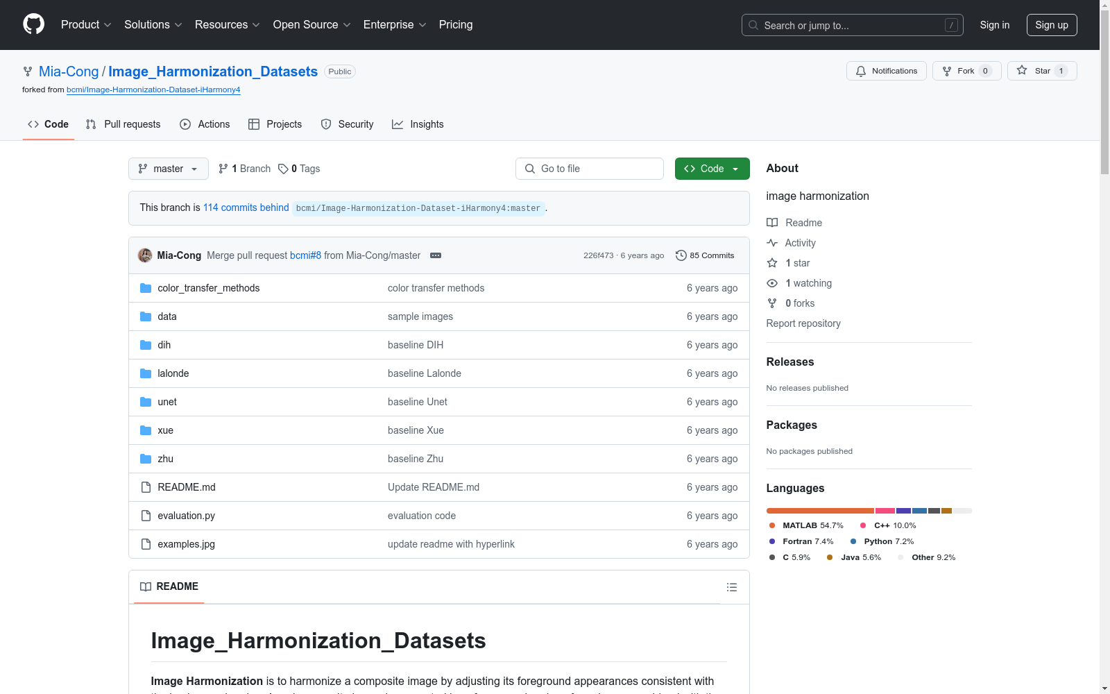 Image_Harmonization_Datasets|图像处理数据集|图像和谐化数据集