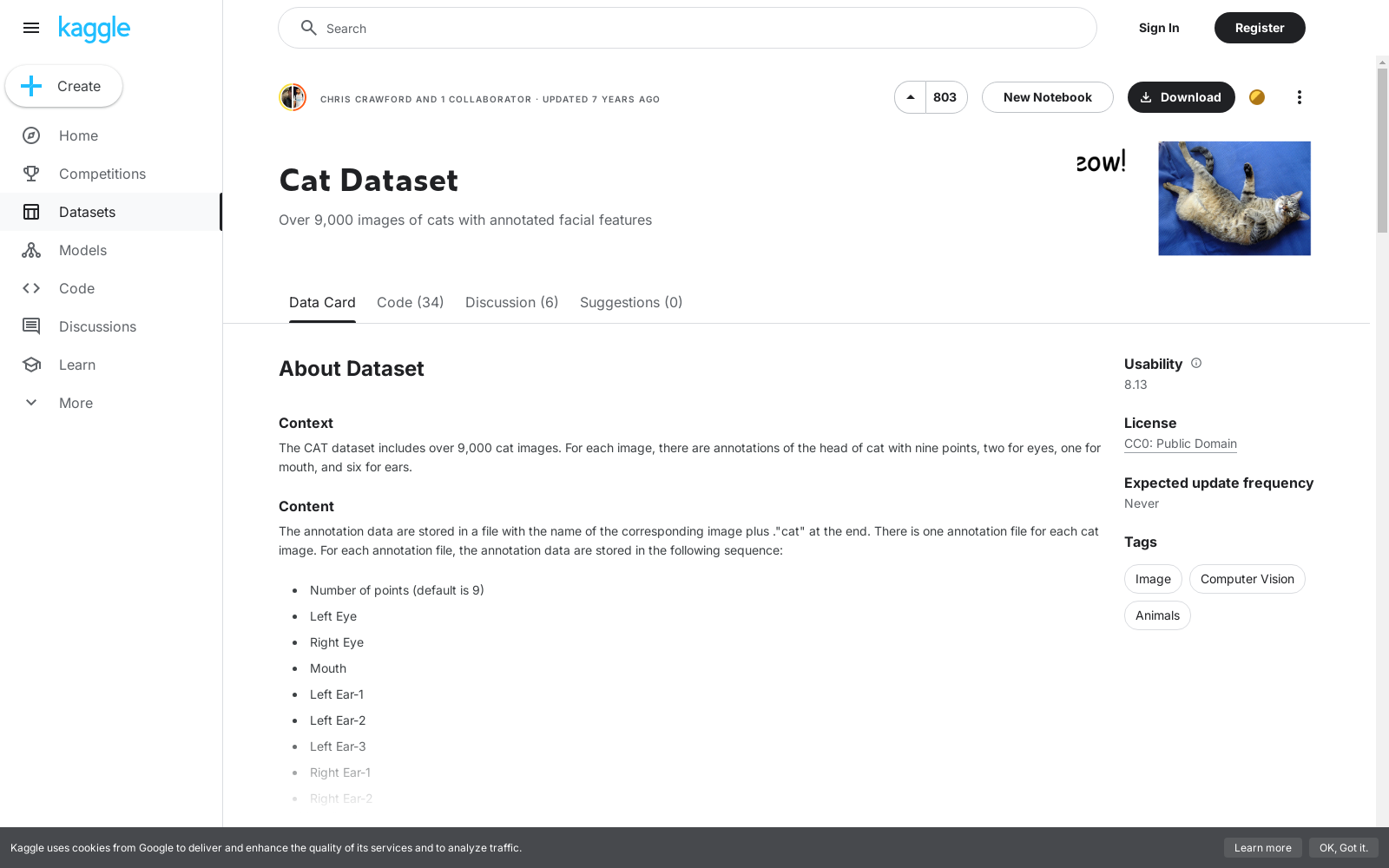 Cat Dataset|图像识别数据集|动物特征分析数据集