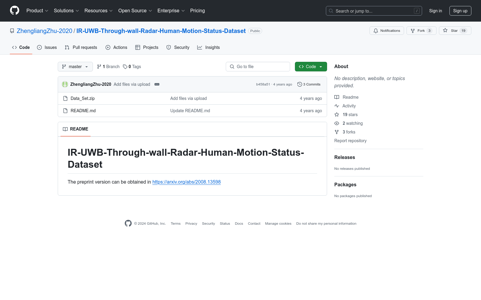 IR-UWB-Through-wall-Radar-Human-Motion-Status-Dataset|穿墙雷达数据集|人体运动监测数据集