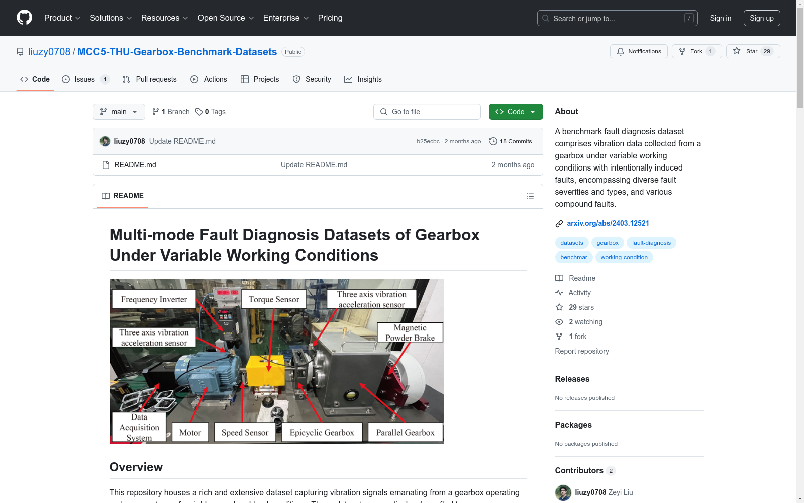 Multi-mode Fault Diagnosis Datasets of Gearbox Under Variable Working Conditions|故障诊断数据集|状态监测数据集