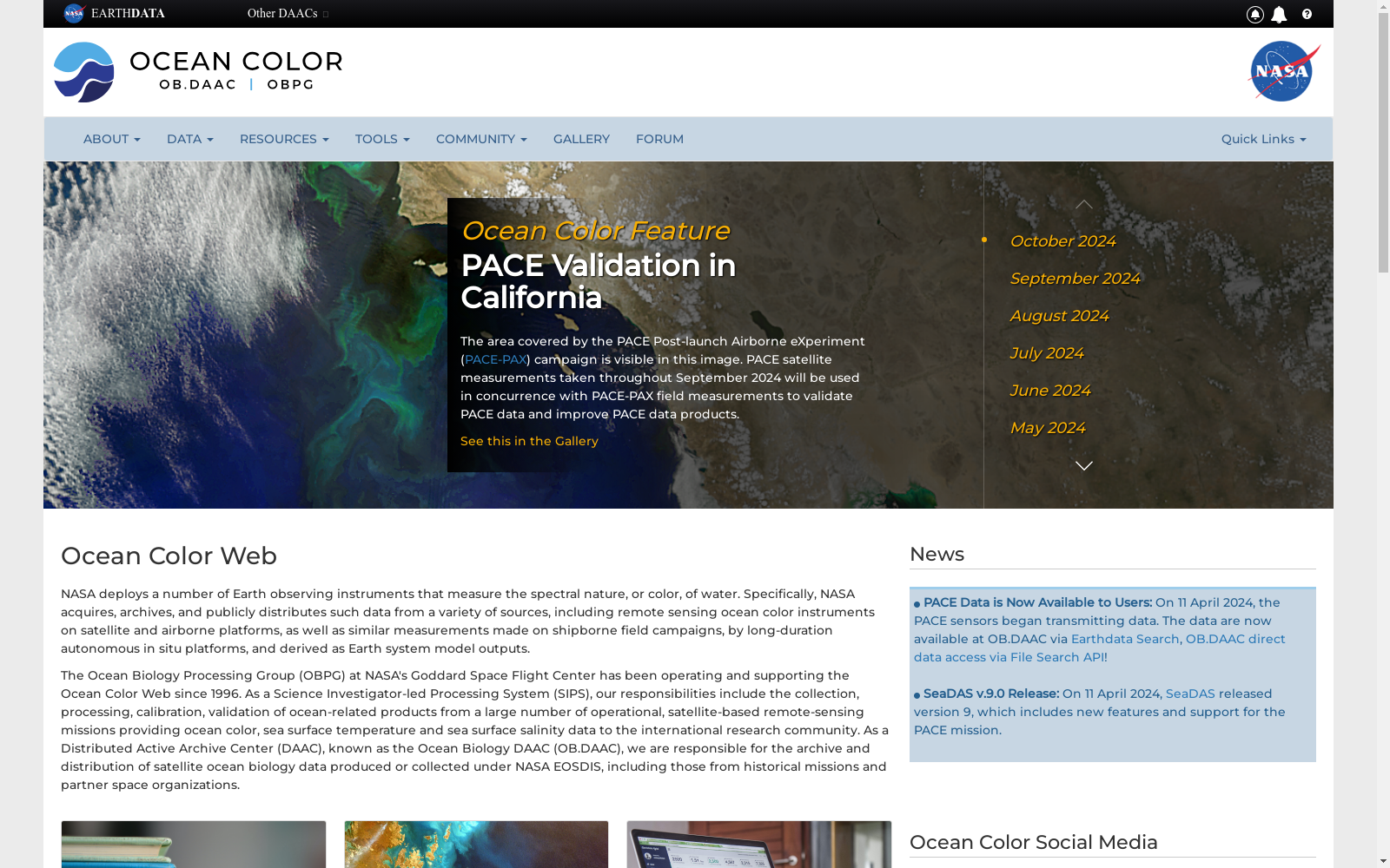 SeaWiFS Ocean Color Data|海洋科学数据集|卫星遥感数据集