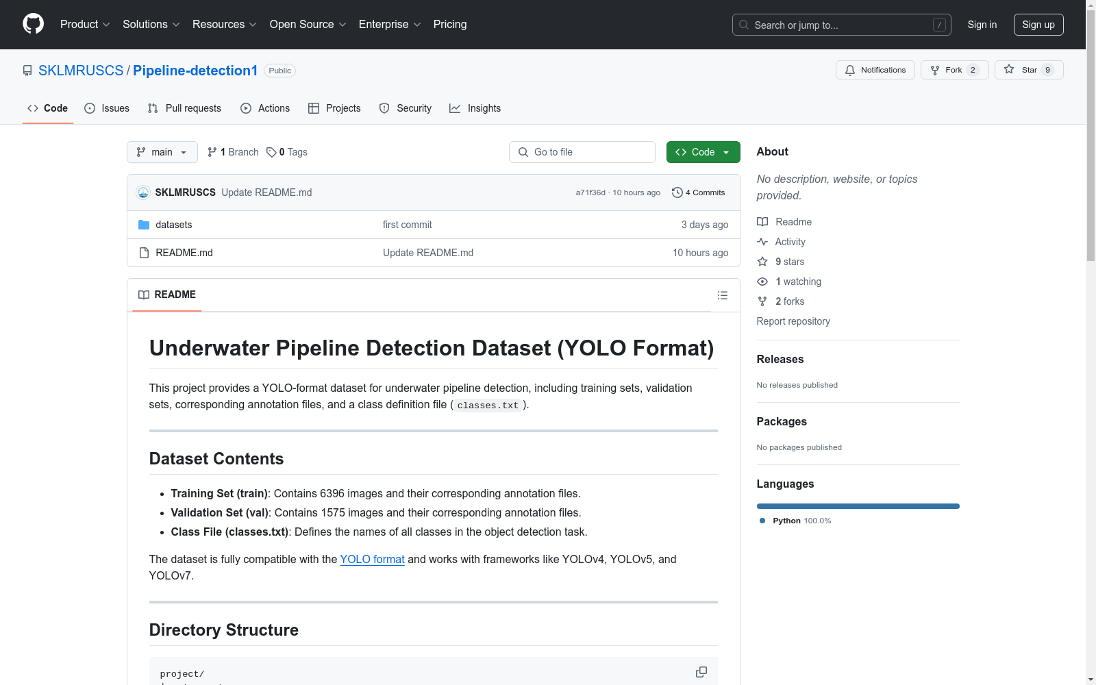 Underwater Pipeline Detection Dataset (YOLO Format)|目标检测数据集|水下管道数据集
