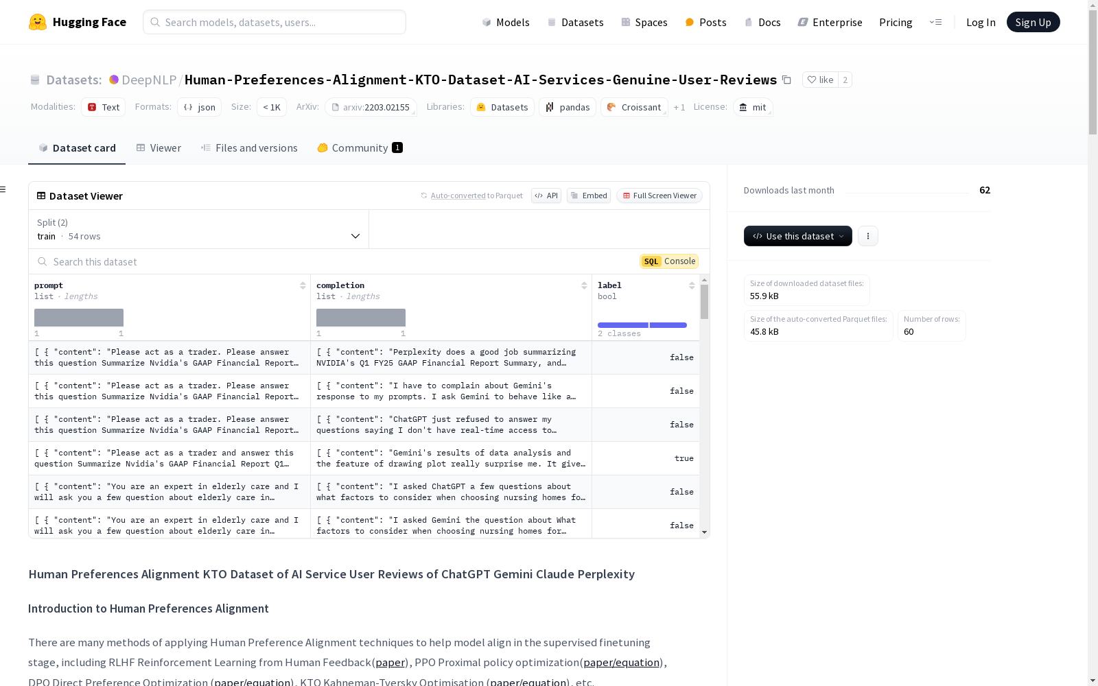 Human-Preferences-Alignment-KTO-Dataset-AI-Services-Genuine-User ...