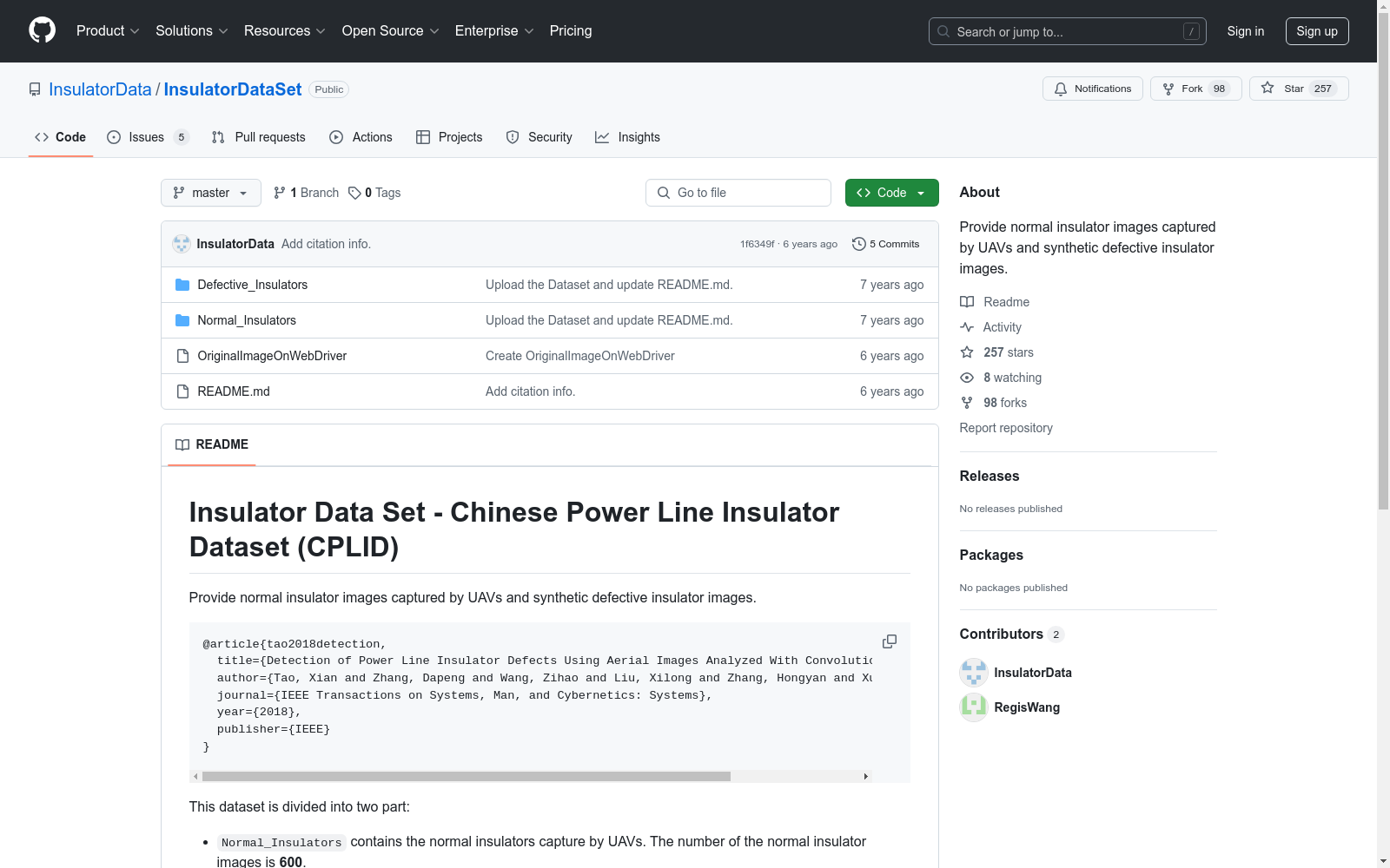 Chinese Power Line Insulator Dataset (CPLID)|电力线路数据集|图像识别数据集