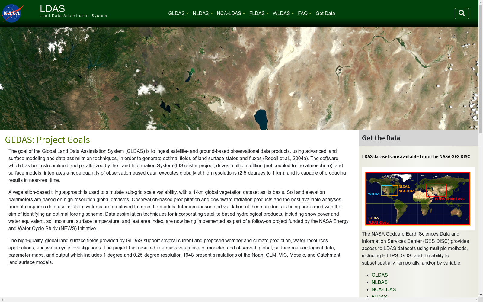 Global Land Data Assimilation System (GLDAS) Dataset|气候研究数据集|环境监测数据集