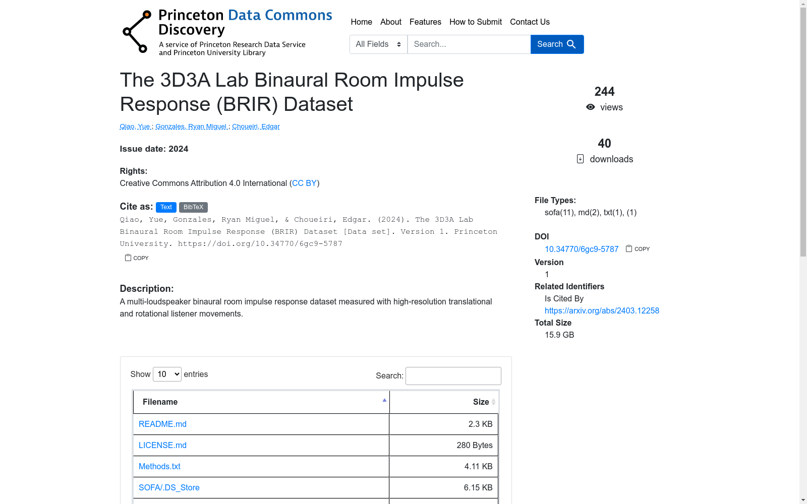 Multi-loudspeaker Binaural Room Impulse Response Dataset|声学研究数据集|机器学习数据集