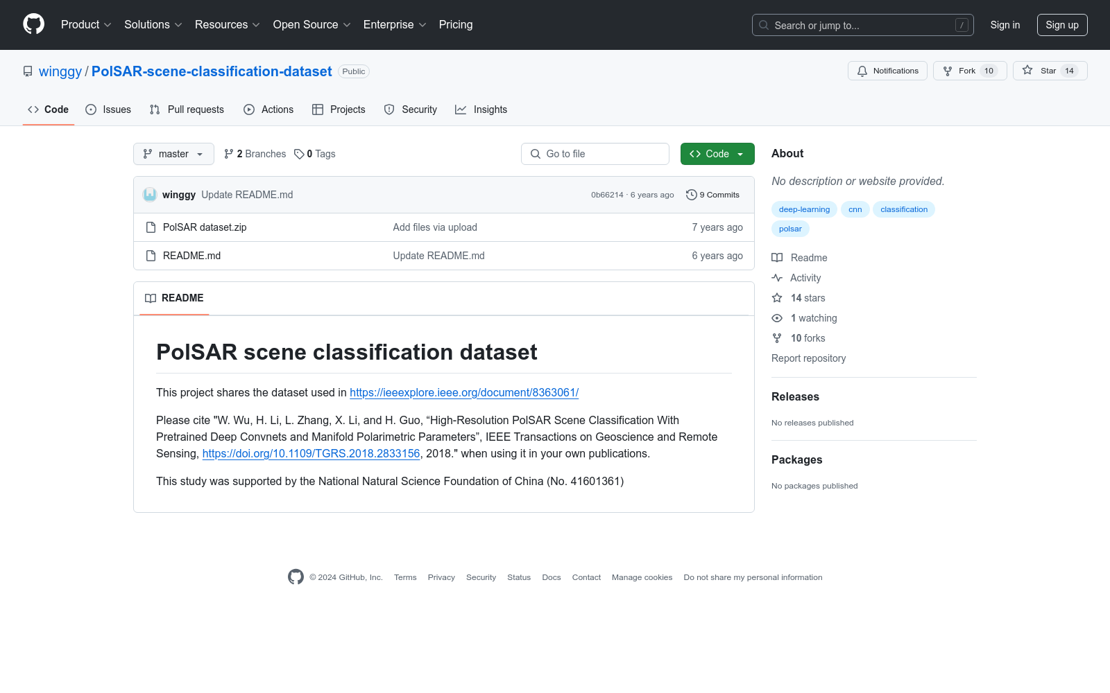 PolSAR scene classification dataset|PolSAR数据集|场景分类数据集