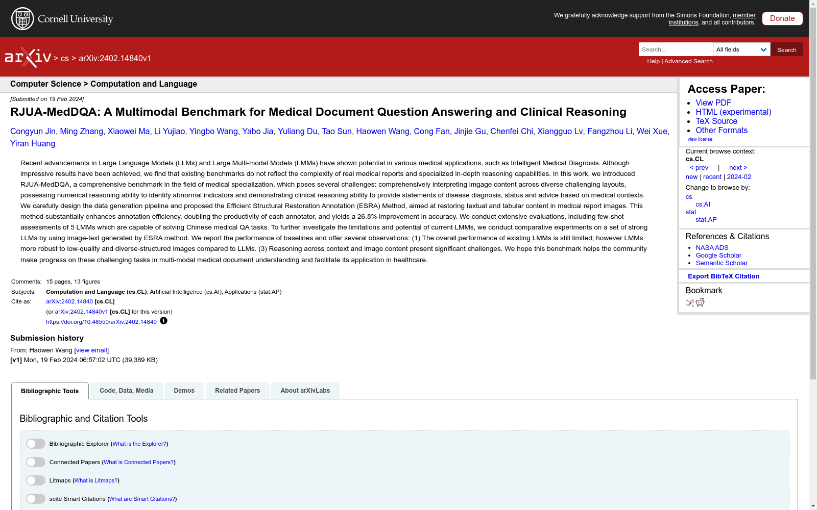RJUA-MedDQA|医学诊断数据集|临床推理数据集