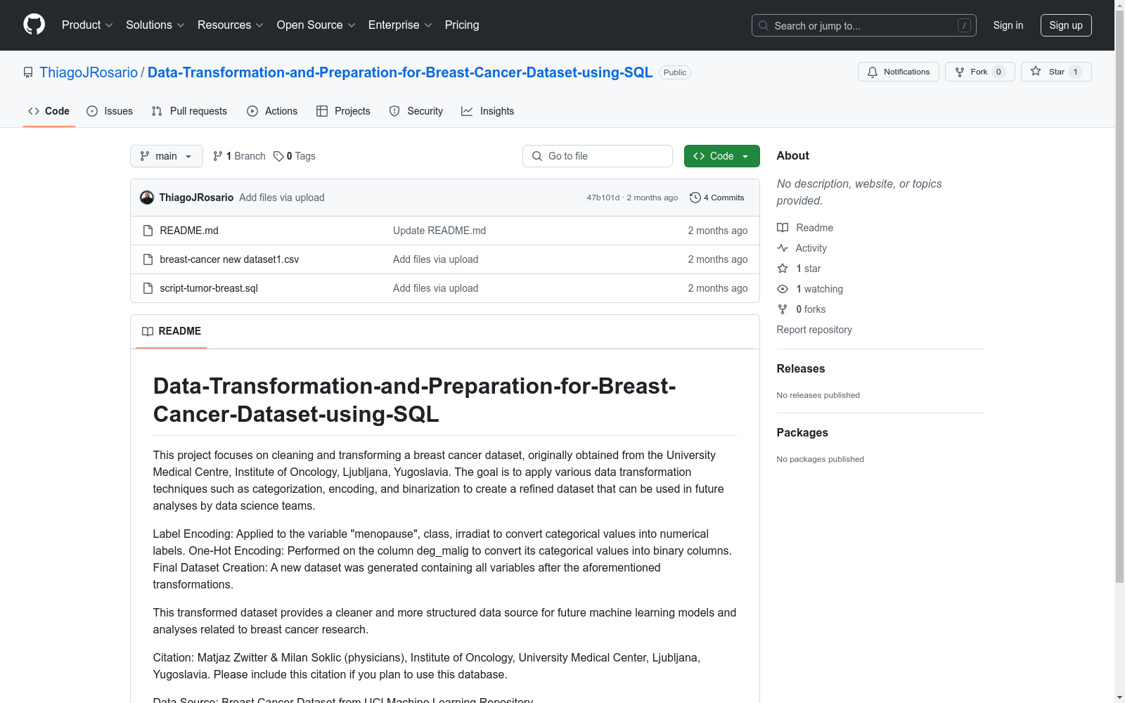 Breast Cancer Dataset|乳腺癌数据集|数据科学数据集