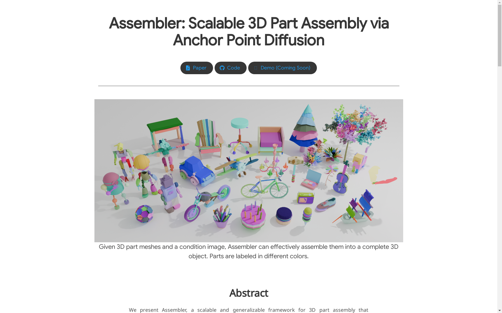 3D part assembly dataset|3D建模数据集|零件组装数据集