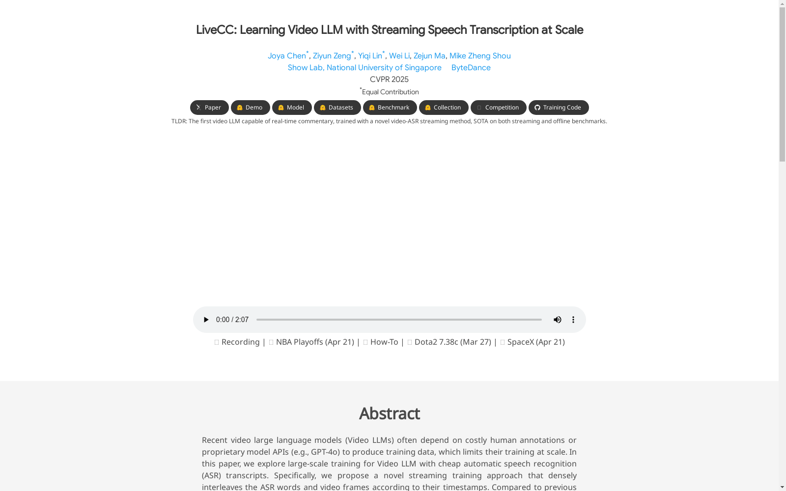 Live-CC-5M, Live-WhisperX-526K|视频处理数据集|自然语言处理数据集