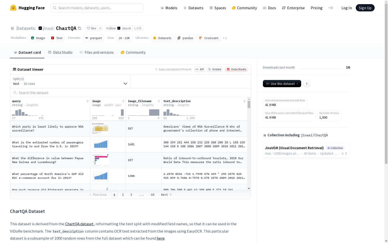 ChartQA|视觉文档理解数据集|问答系统数据集