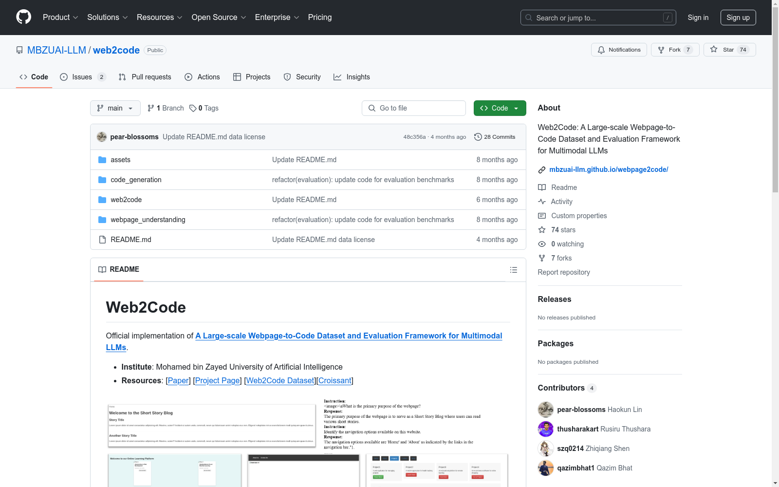 Web2Code|网页技术数据集|代码生成数据集
