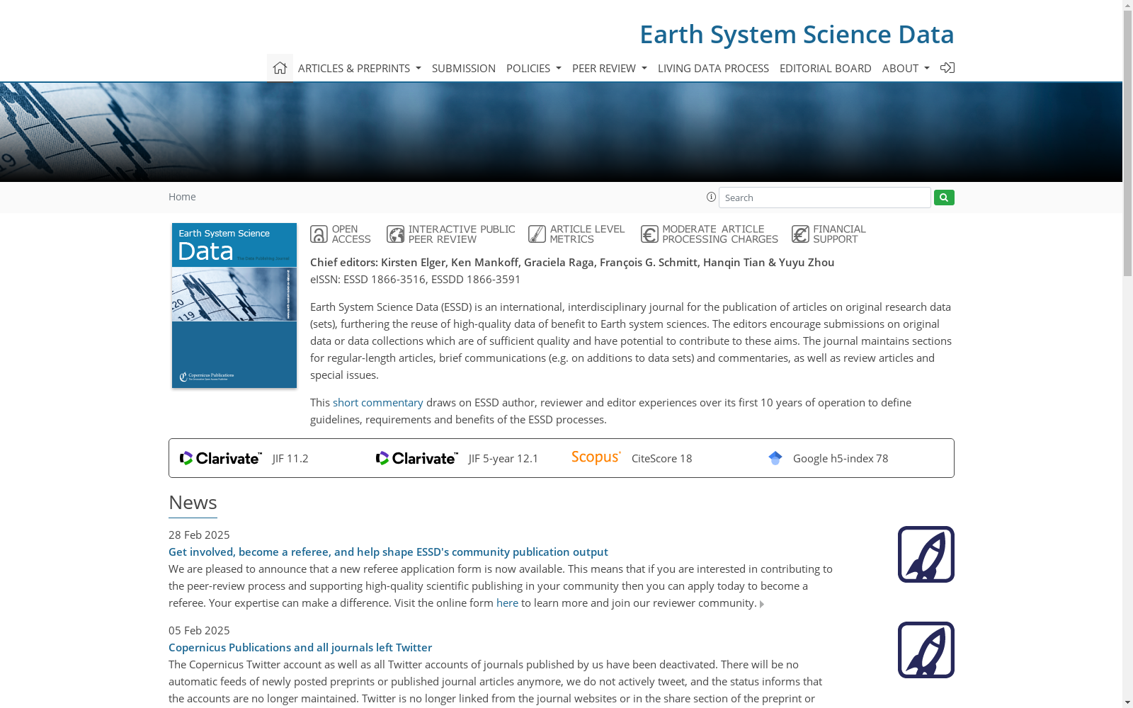 Earth System Science Data